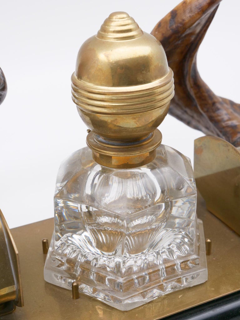 19th Century Ram's Horn Decorated Inkwell, Possibly Scottish at 1stdibs