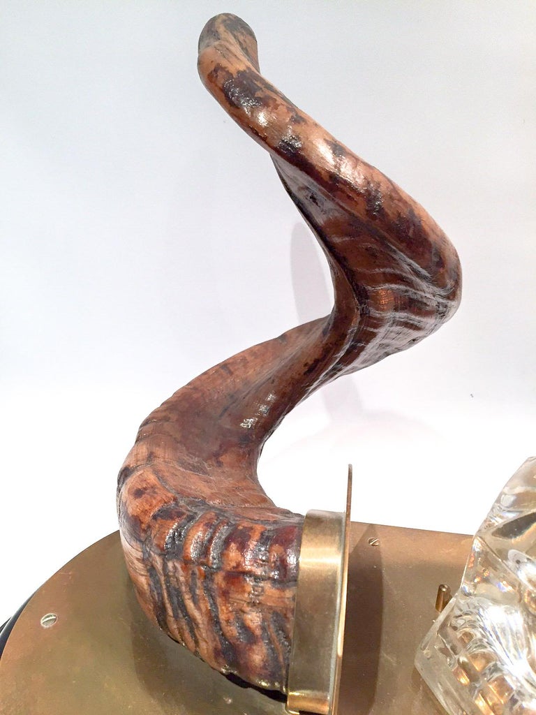 19th Century Ram's Horn Decorated Inkwell, Possibly Scottish For Sale ...