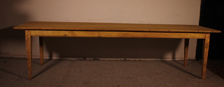 19th Century Refectory Table in Natural Wood-France For Sale at 1stDibs