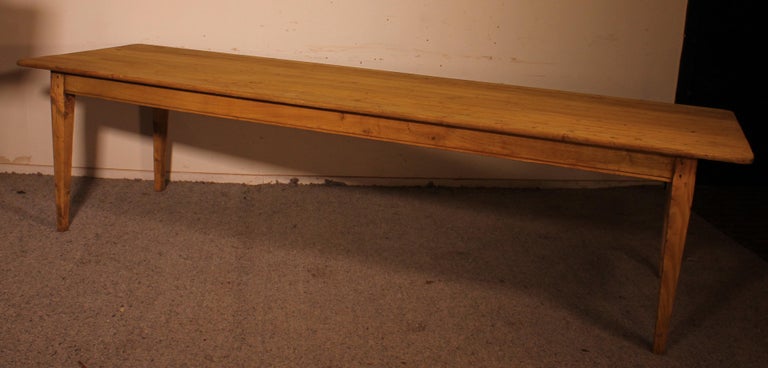 19th Century Refectory Table in Natural Wood-France For Sale at 1stDibs