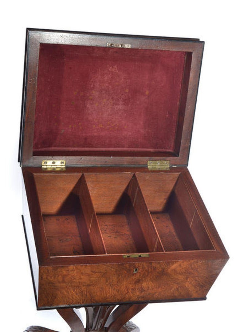 19th Century Regency Mahogany Teapoy at 1stDibs
