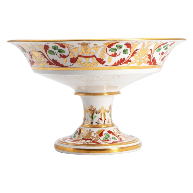 19th Century Regency Porcelain Coalport China Compote at 1stDibs