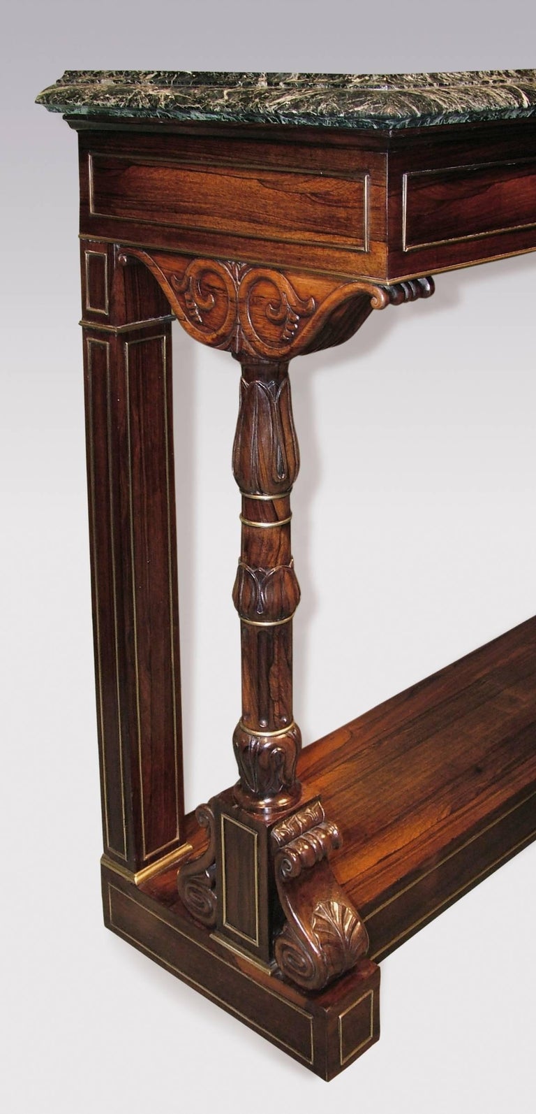19th Century Regency Rosewood and Marble Console Table For Sale at 1stDibs