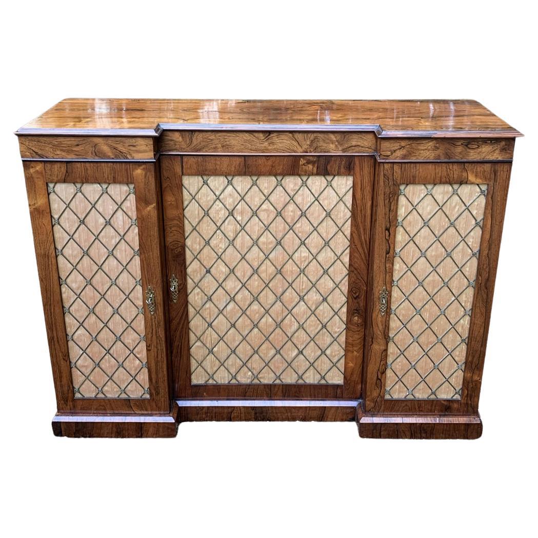 Large Italian Regency Cream and Gold Gilt Breakfront China Display ...