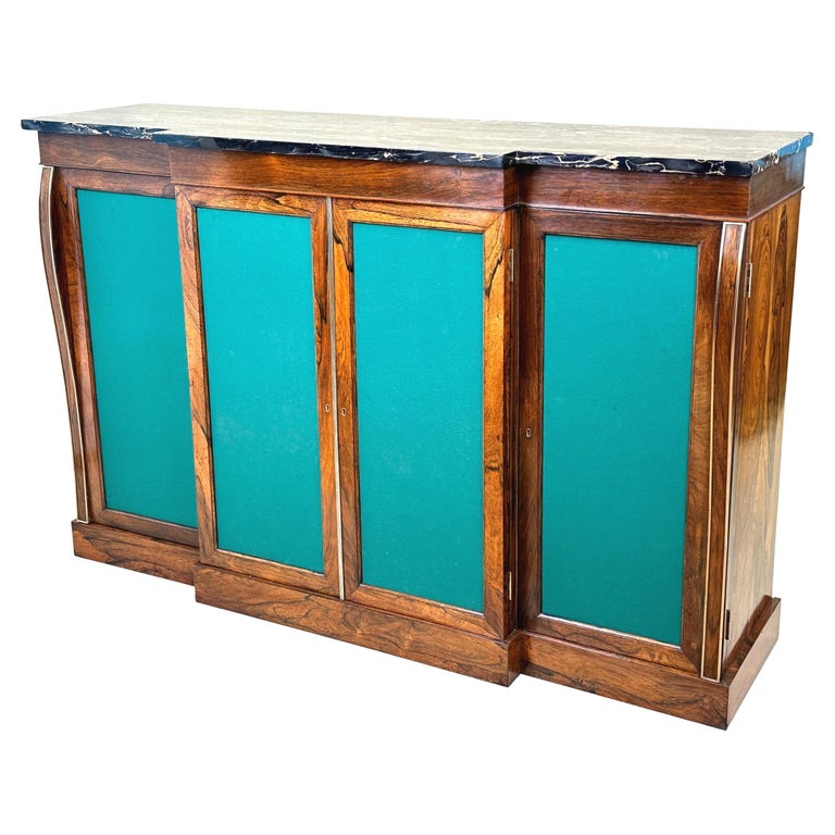 19th Century Regency Rosewood Breakfront Side Cabinet For Sale at 1stDibs