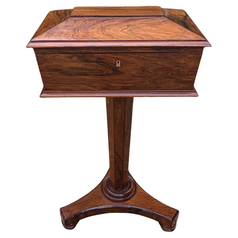 19th Century Regency Rosewood Teapoy at 1stDibs | teapoy for sale