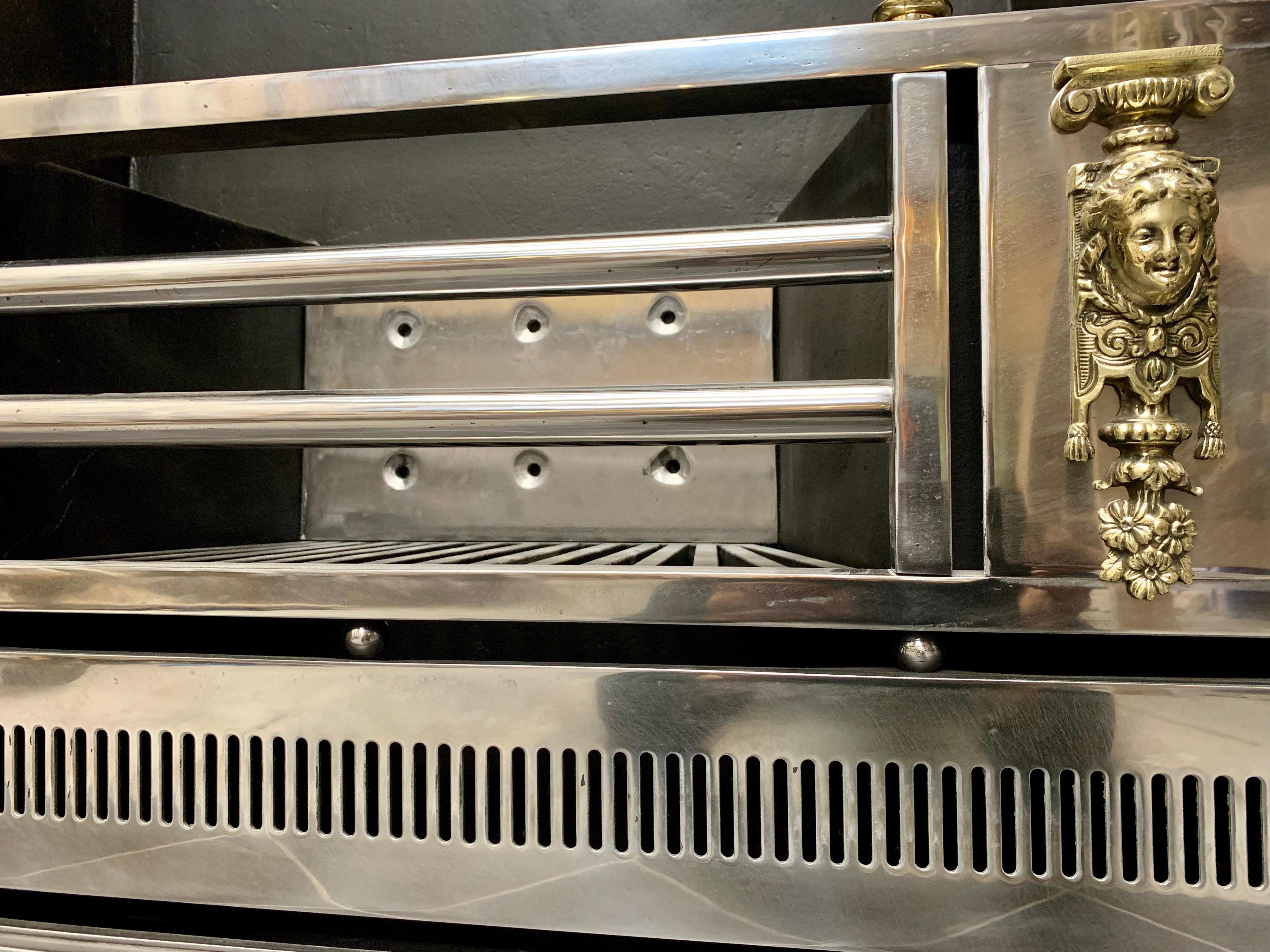 19th Century Regency Style Polished Steel Fireplace Insert at 1stDibs ...