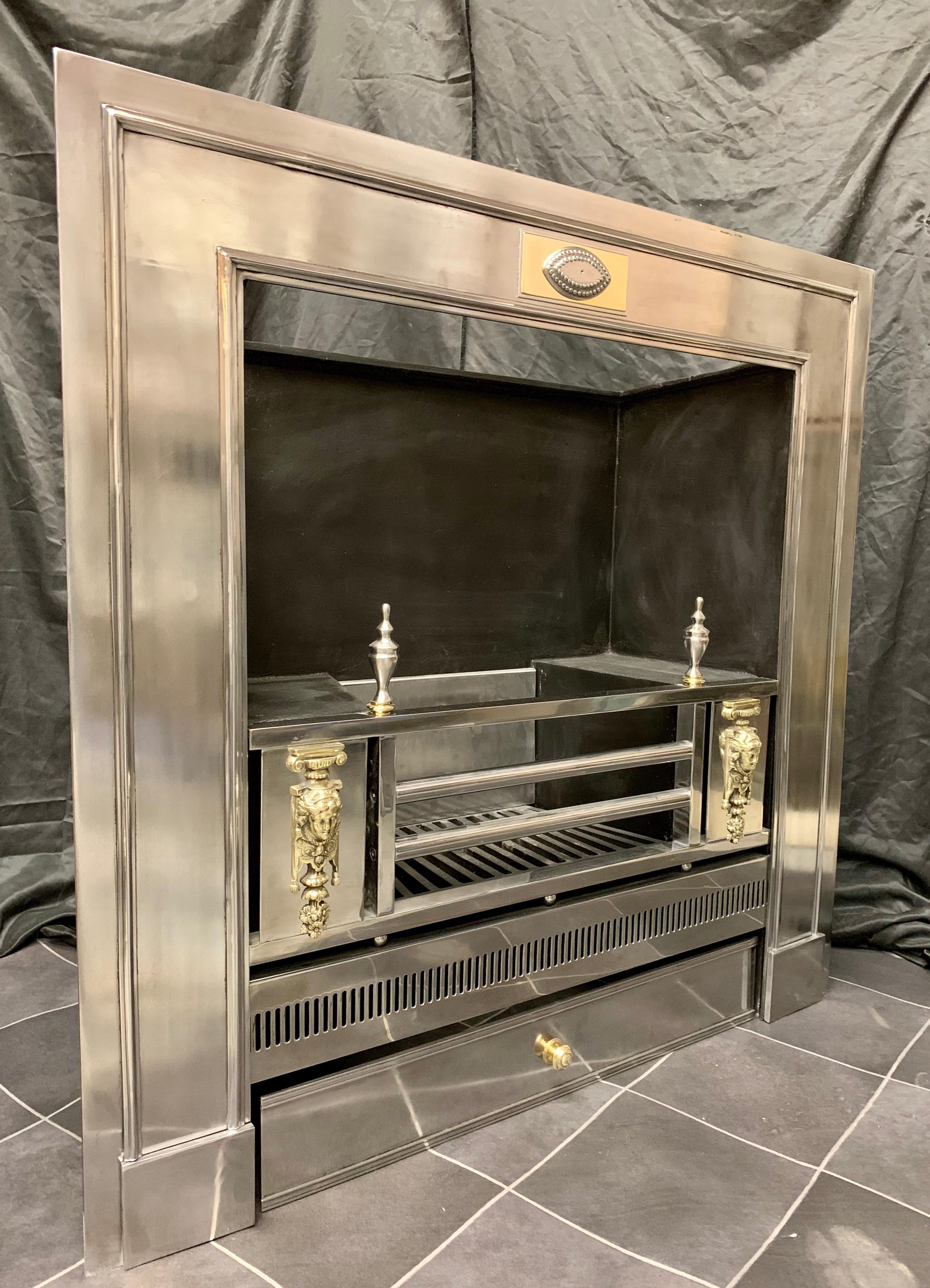 19th Century Regency Style Polished Steel Fireplace Insert at 1stDibs ...