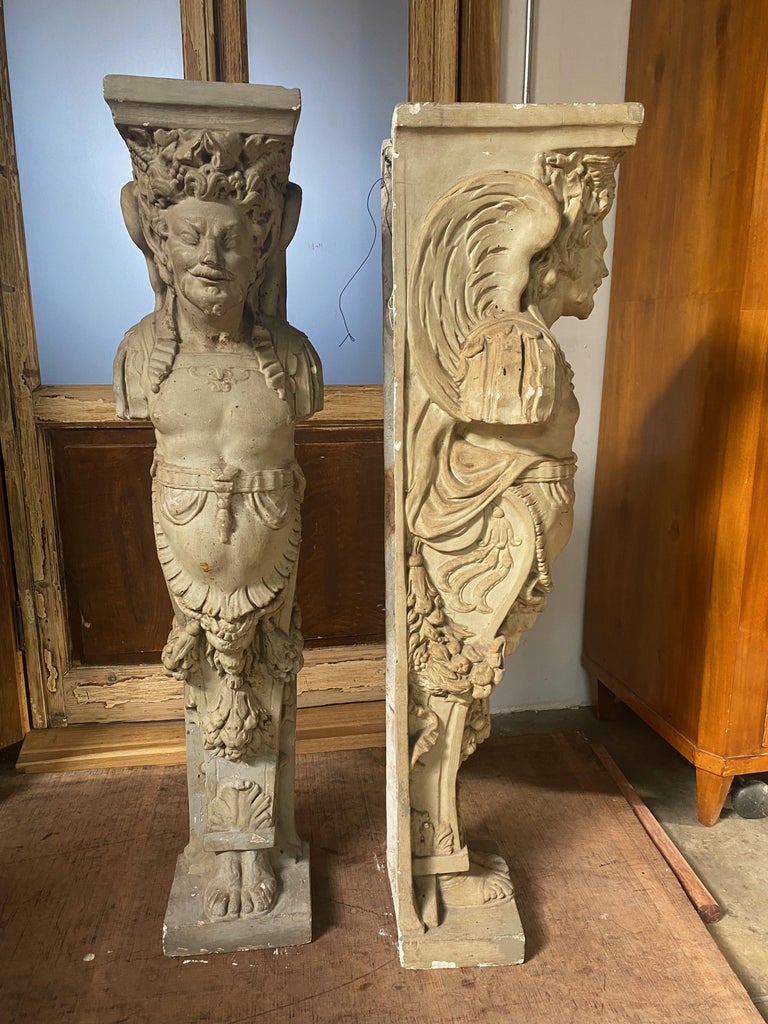 19th Century Renaissance Plaster Fireguards, Pair For Sale at 1stDibs
