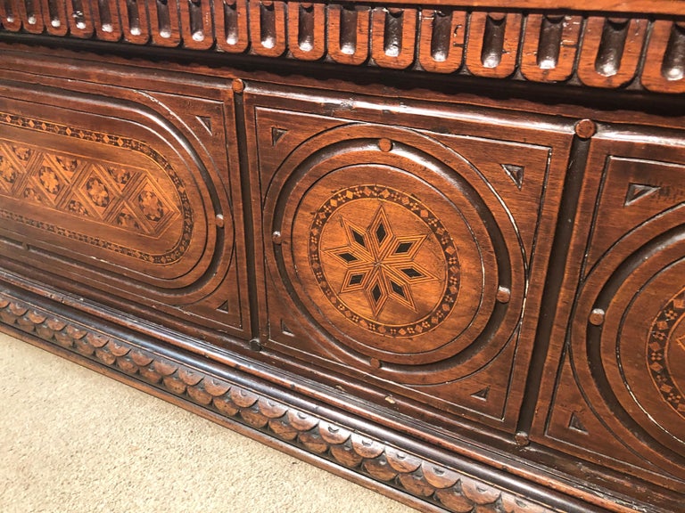 19th Century Renaissance Walnut Italian Tuscan Inlay Benches, 1890s For ...
