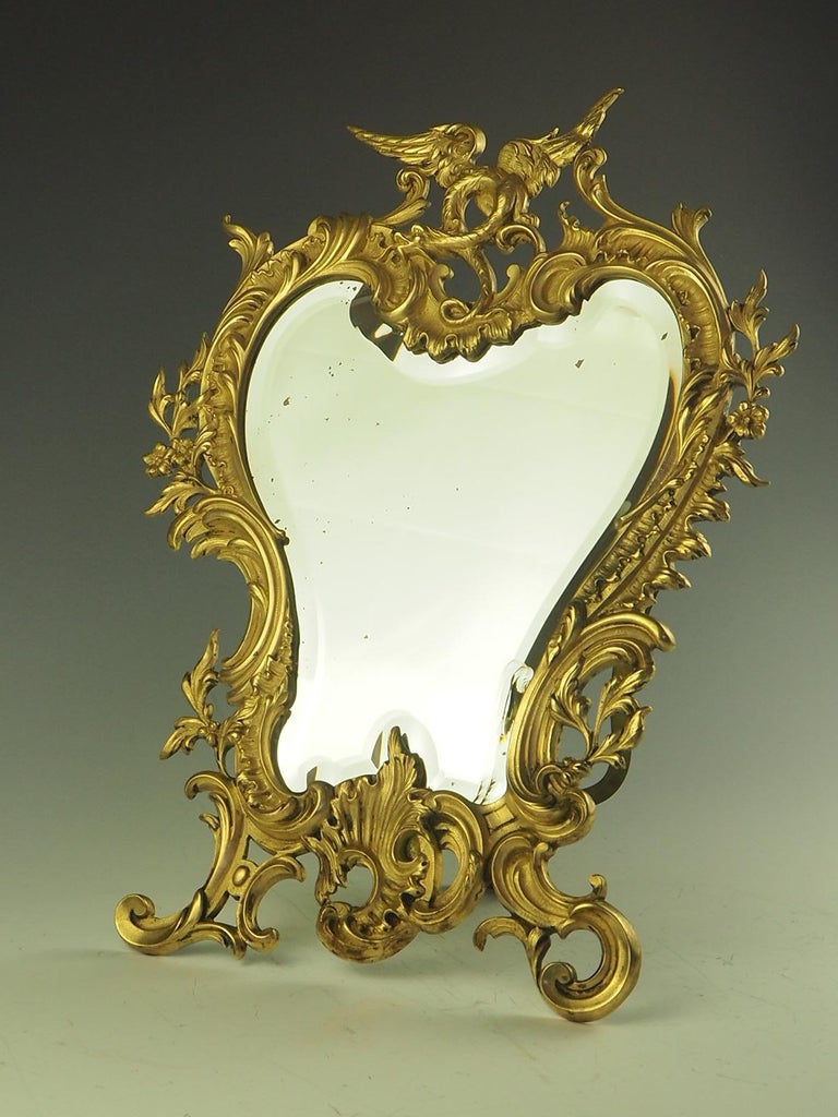 19th Century Rococo Revival Cartouche Bevelled Mirror For Sale at 1stDibs