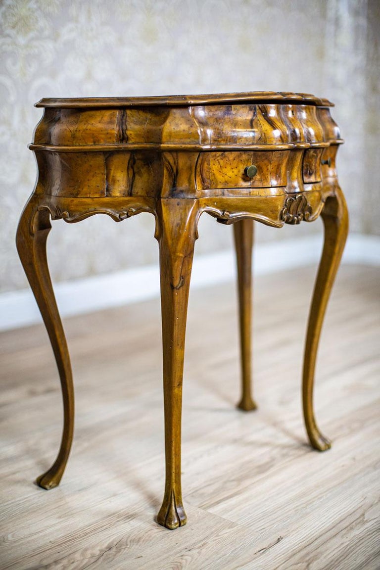 19th Century Rococo Revival Wall Console Table-Vanity in Rich Graining ...
