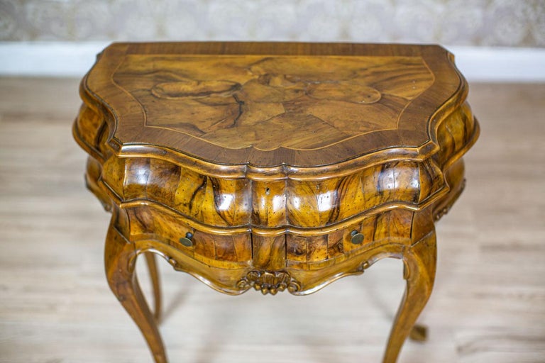 19th Century Rococo Revival Wall Console Table-Vanity in Rich Graining ...