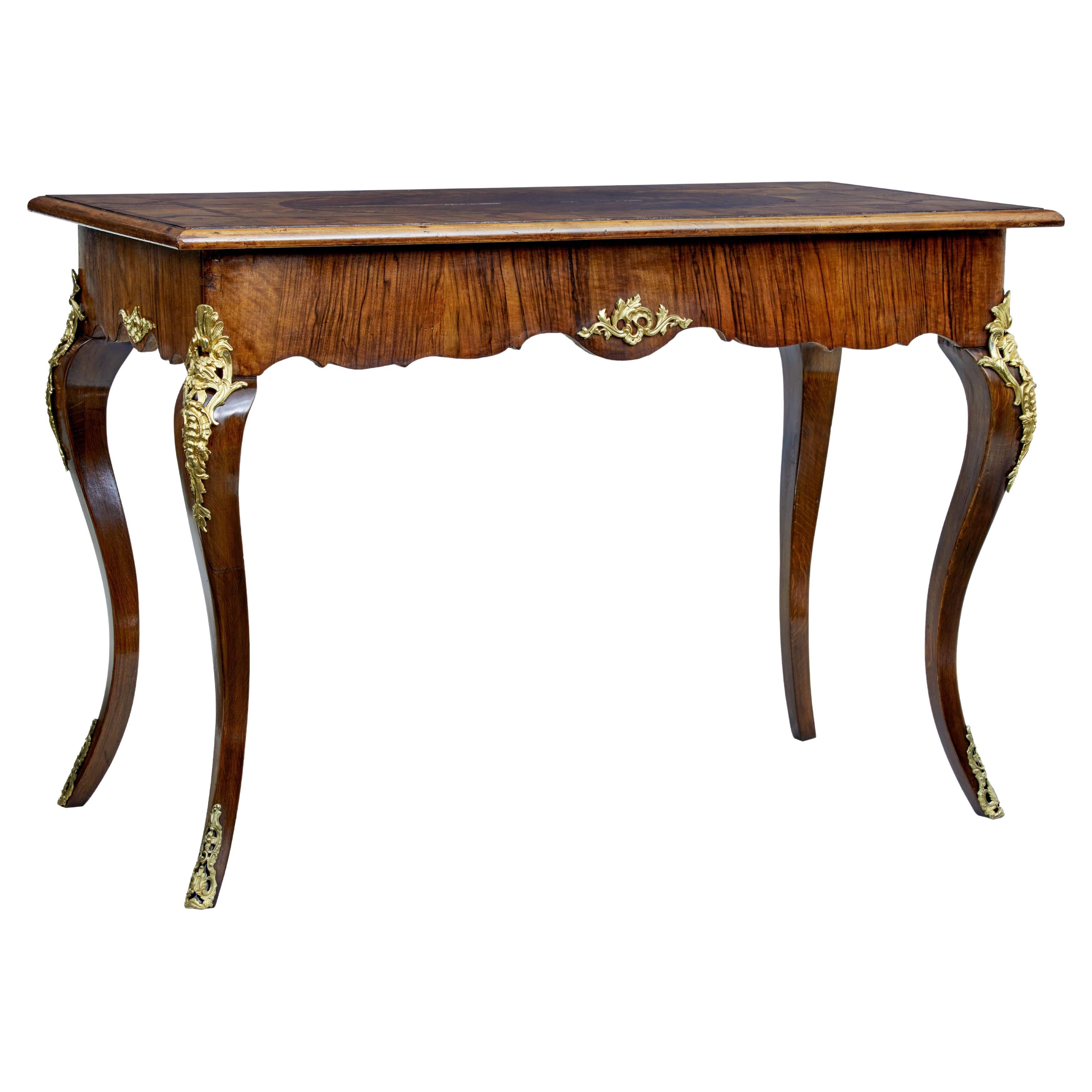 19th Century Italian, Rococo Style, Walnut Side Table with Serpentine ...