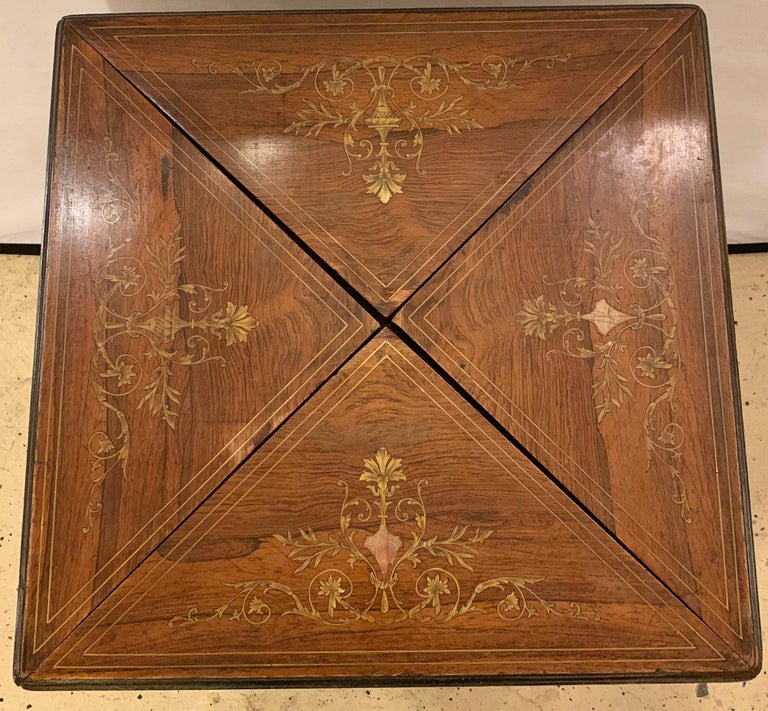 19th Century Rosewood English Card Table at 1stDibs