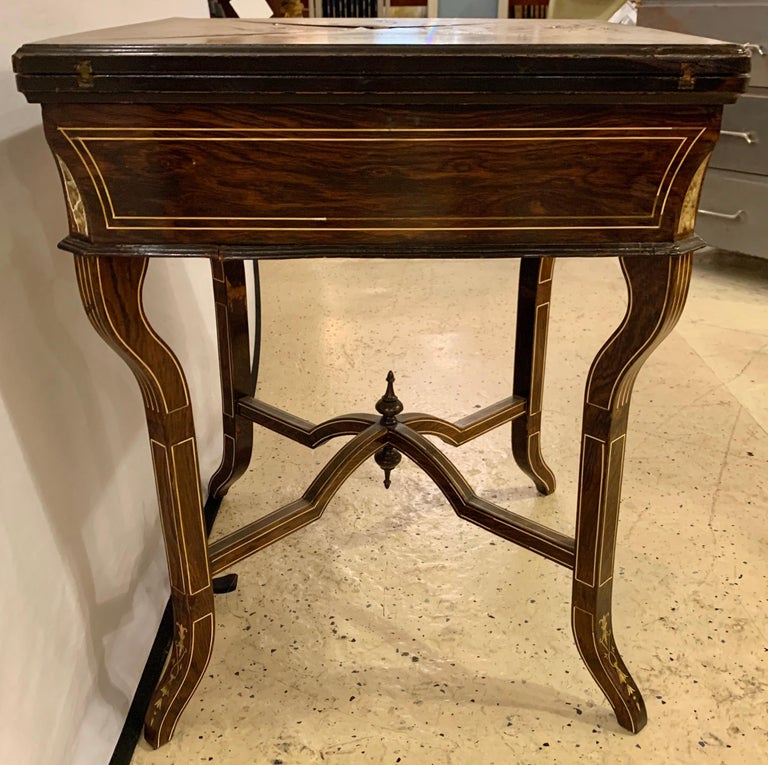 19th Century Rosewood English Card Table at 1stDibs
