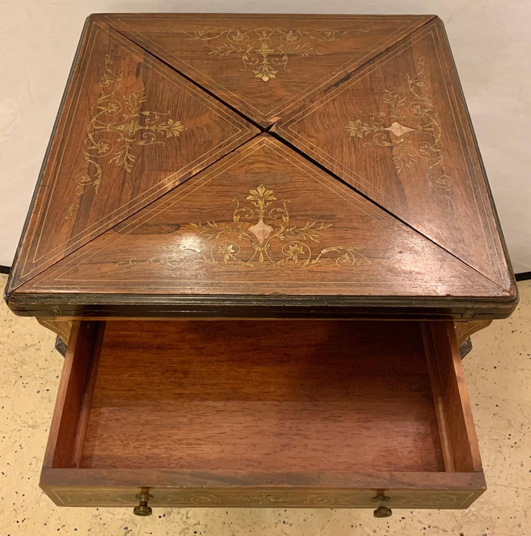 19th Century Rosewood English Card Table at 1stDibs