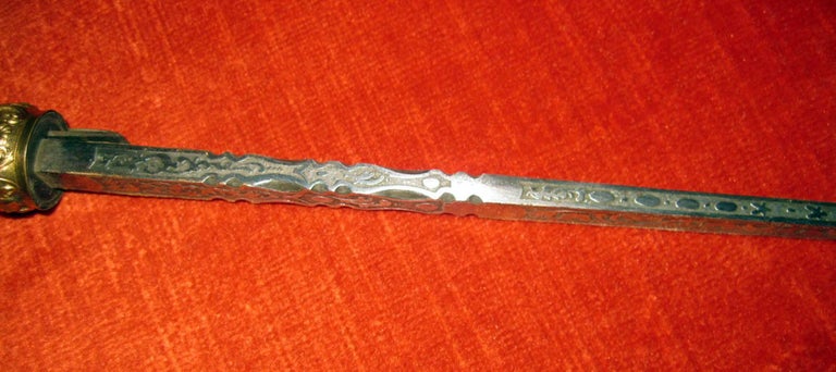 19th century Rosewood Walking Stick with Dagger and Hoof Handle at ...