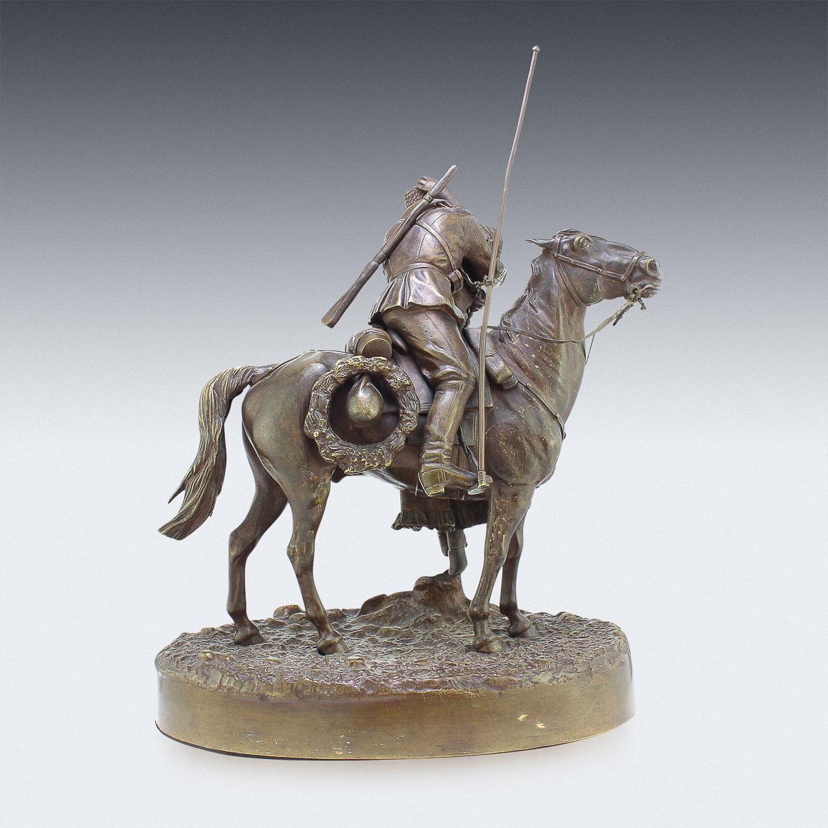 19th Century Russian Bronze 'The Cassack's Farewell, Vasiliy Grachev, c.1880 at 1stDibs