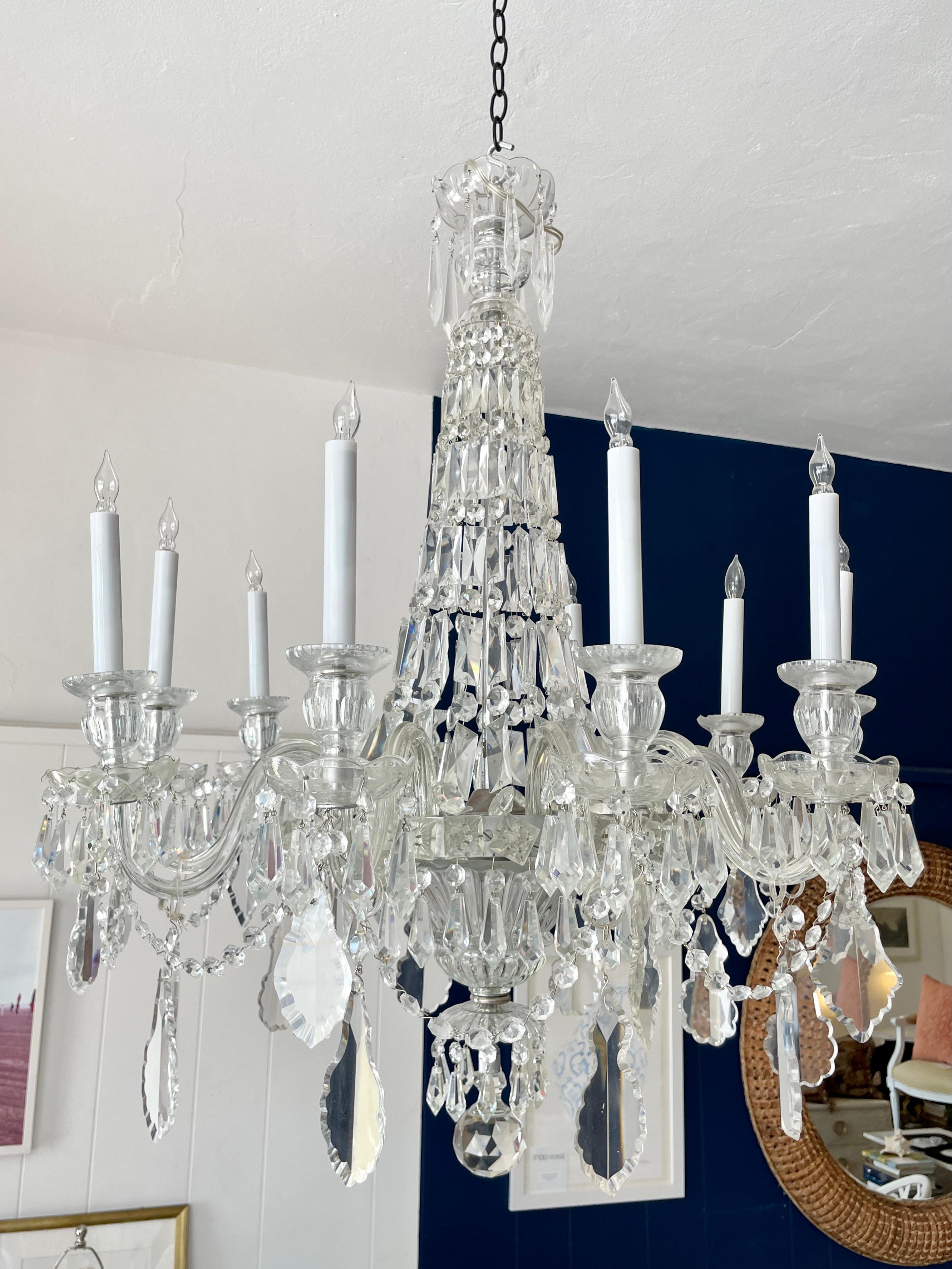 19th Century Russian Crystal Chandelier For Sale at 1stDibs