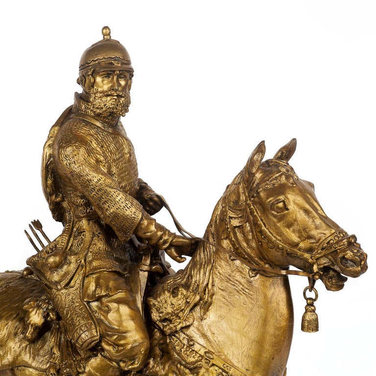 19th Century Russian Gilt Bronze Of Oprichnik 'Prince Vyazemskii', c ...
