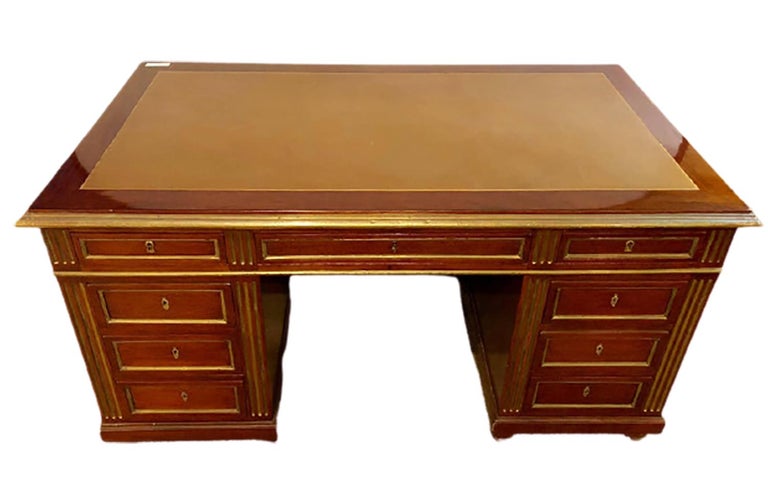 19th Century Russian Neoclassical Desk with a Leather Top at 1stDibs ...