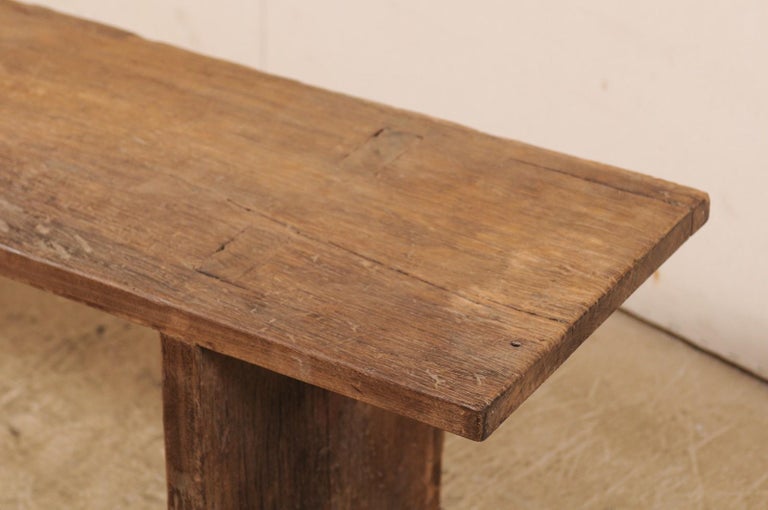 19th Century Rustic Brazilian Peroba Wood Bench at 1stDibs