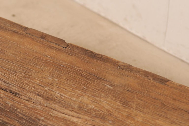 19th Century Rustic Brazilian Peroba Wood Bench at 1stDibs