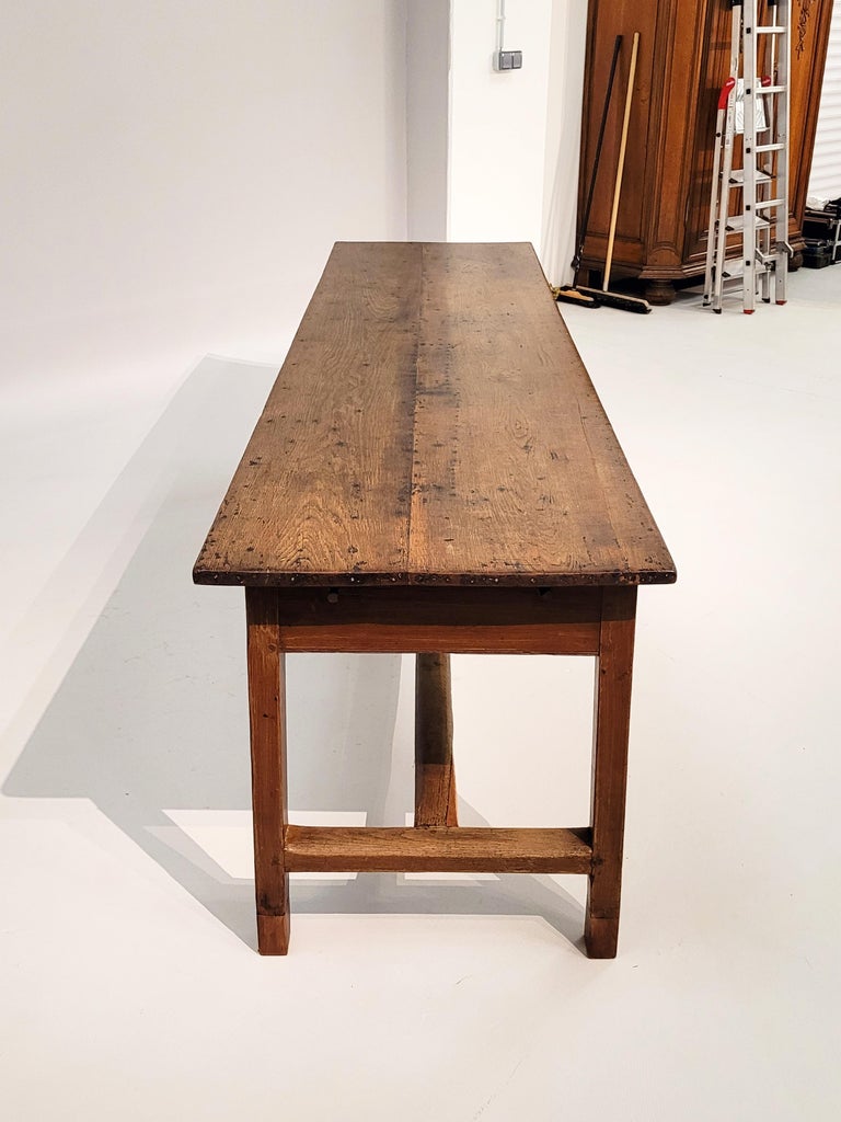 19th Century Rustic Brewery Table with Beautiful Patina, Oak, Northern ...