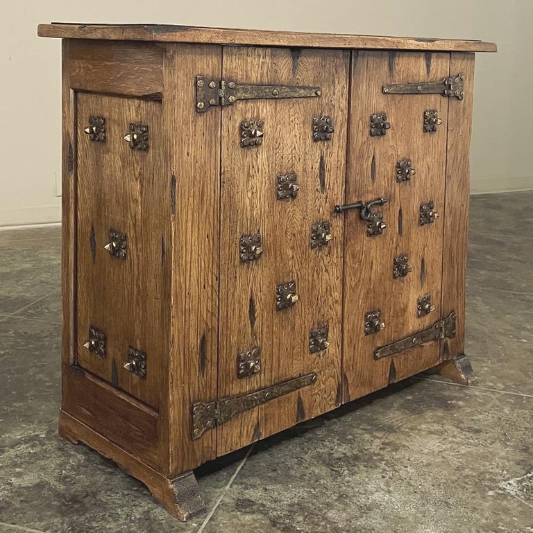 19th Century Rustic Dutch Low Buffet, Credenza For Sale at 1stDibs