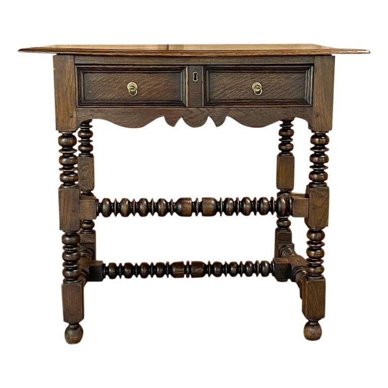 19th Century Rustic Jacobean End Table For Sale at 1stDibs
