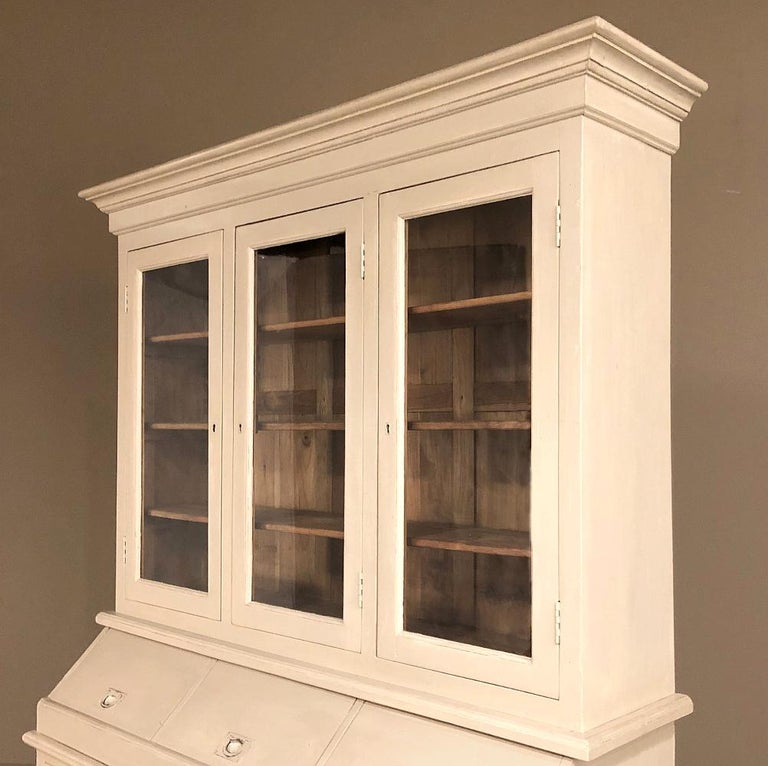 19th Century Rustic Neoclassical Painted Store Display, Bookcase For ...