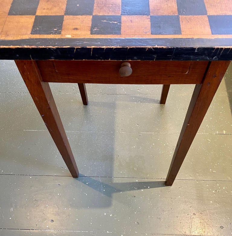 19th Century Rustic Painted Game Table For Sale at 1stDibs