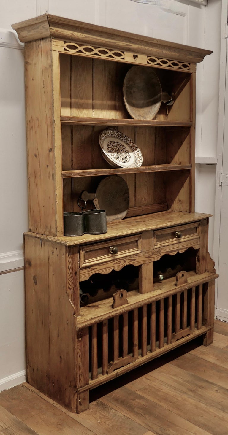 19th Century Rustic Pine Irish Chicken Hutch Dresser For Sale at 1stDibs chicken coop dresser irish dresser for sale irish pine dresser