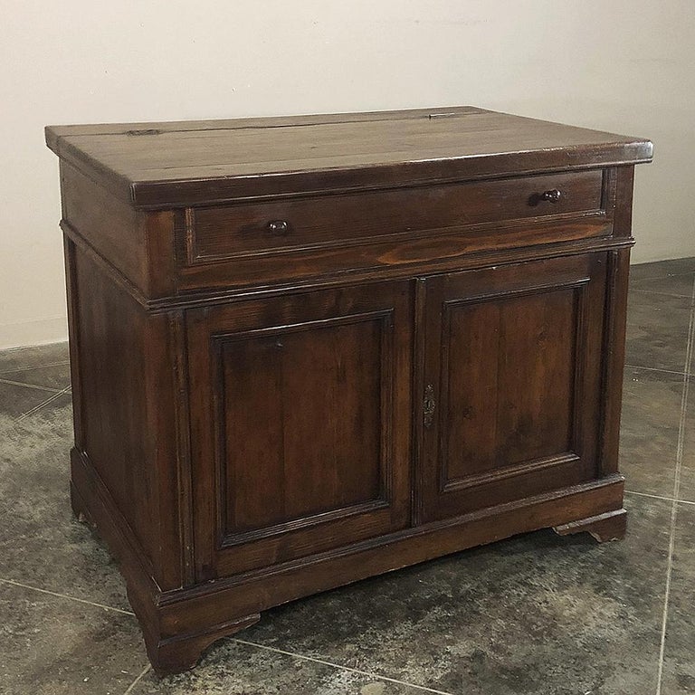 19th Century Rustic Pine Italian Bread Box Buffet at 1stDibs