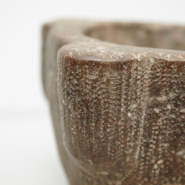 19th Century Rustic Sculptural Stone Bowl at 1stDibs