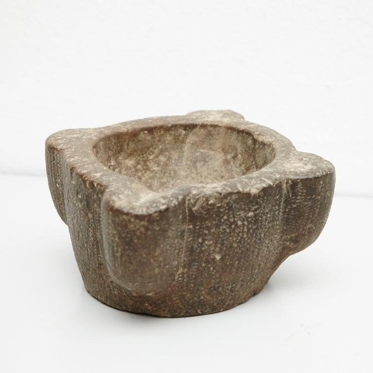 19th Century Rustic Sculptural Stone Bowl at 1stDibs
