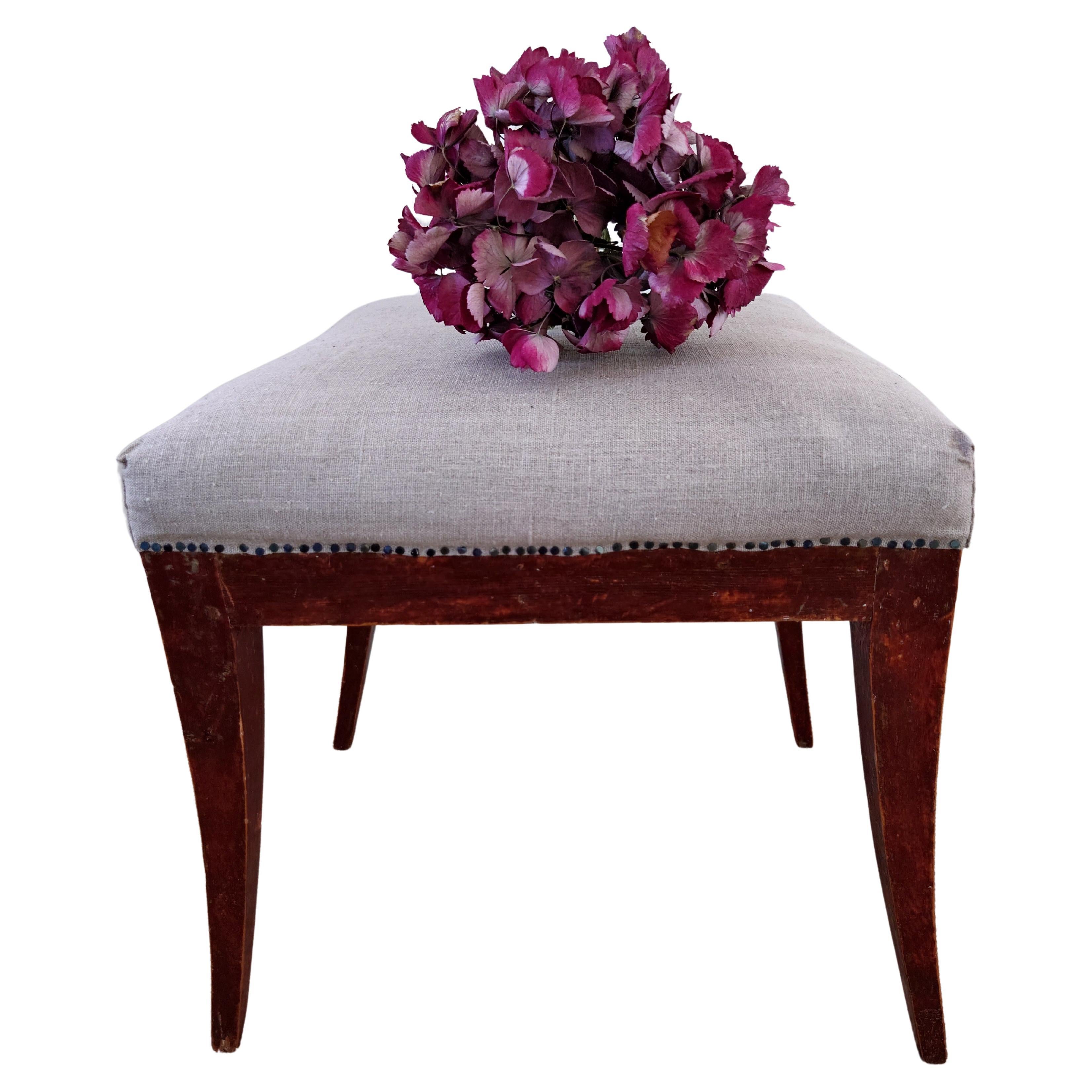 19th Century Rustic Swedish Antique Empire Stool with Original Paint ...