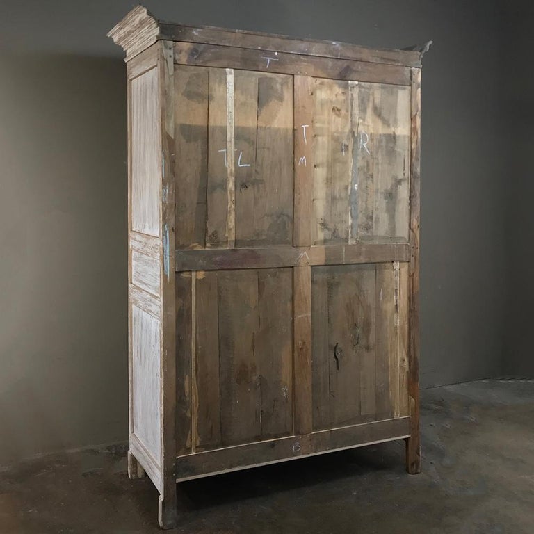 19th Century Rustic Swedish Painted Pine Armoire at 1stDibs