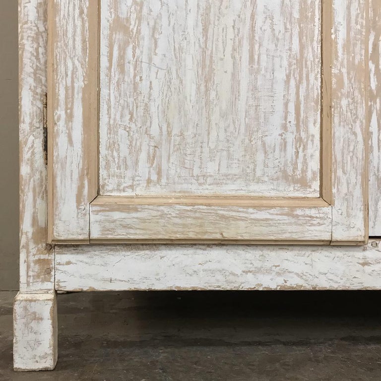19th Century Rustic Swedish Painted Pine Armoire at 1stDibs