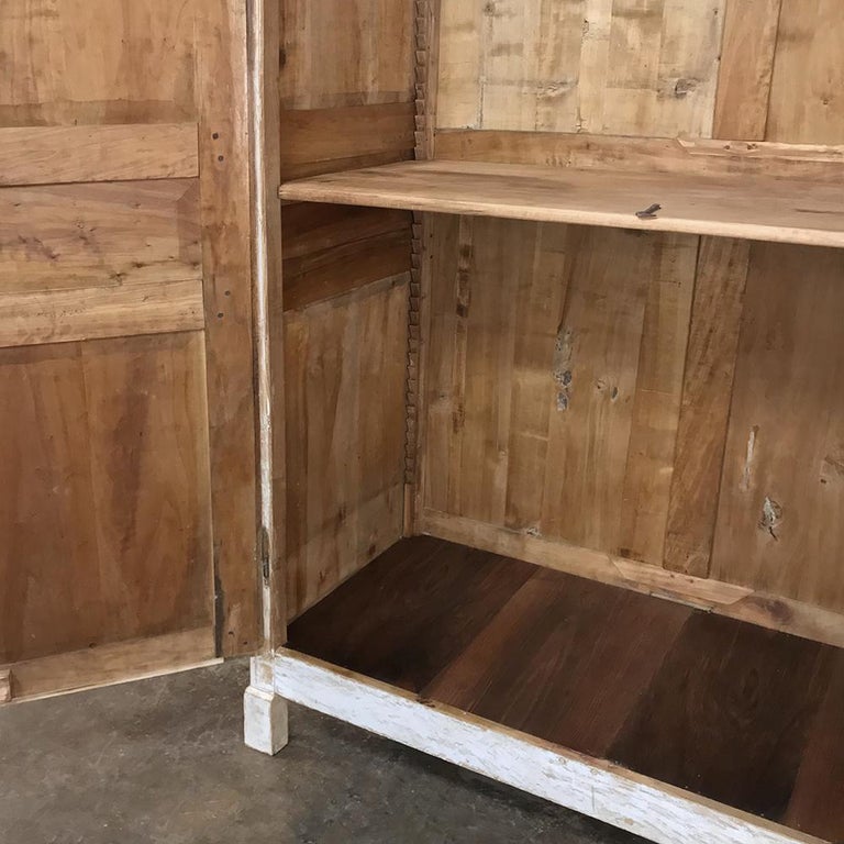 19th Century Rustic Swedish Painted Pine Armoire at 1stDibs
