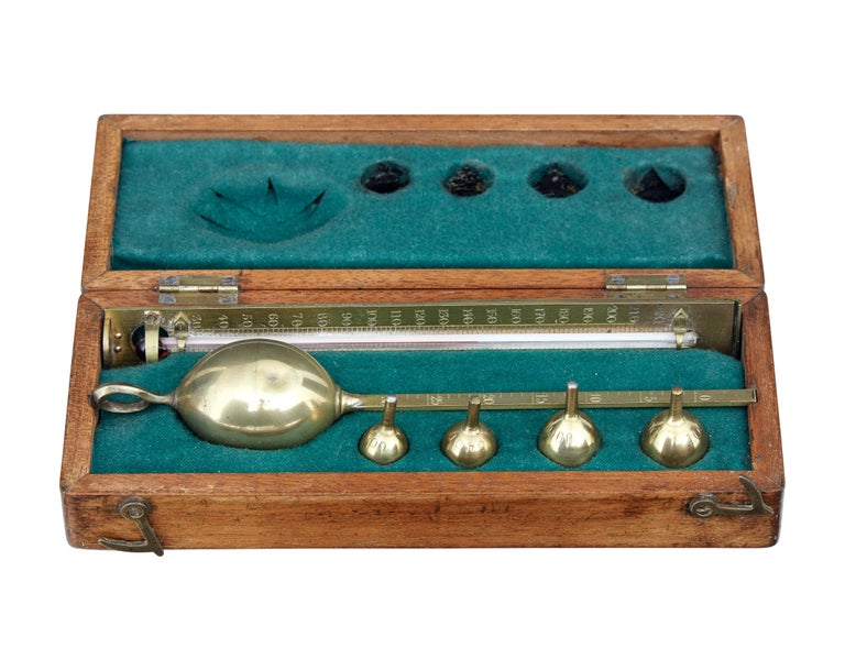 19th Century Saccharometer Mahogany Set by Bate's at 1stDibs