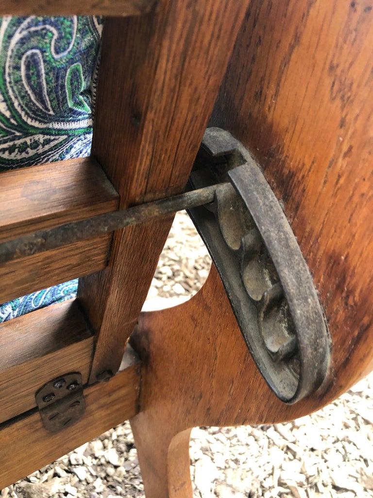 19th Century S.A.Cook Reclining Morris Chair with Griffins at 1stDibs