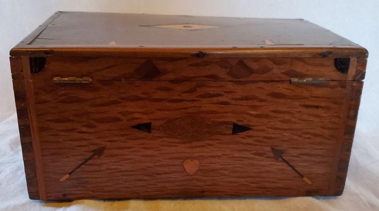 19th Century Sailor's Folk Art Inlaid Box For Sale at 1stDibs