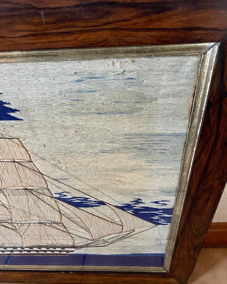 19th Century Sailor's Woolie of a Double Decker Ship of the Line, circa ...