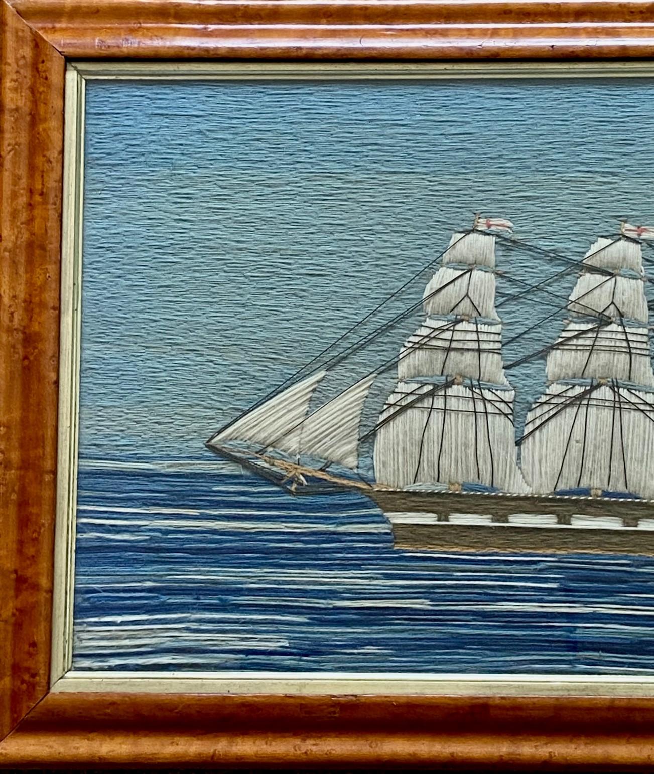 19th Century Sailor's Woolie of a Frigate For Sale at 1stDibs