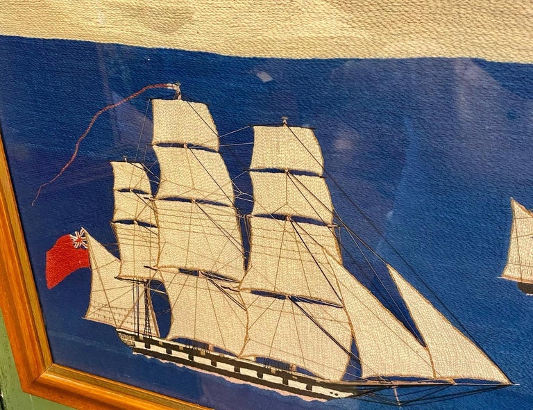 19th Century Sailor's Woolie with Four Ships, circa 1890 For Sale at ...