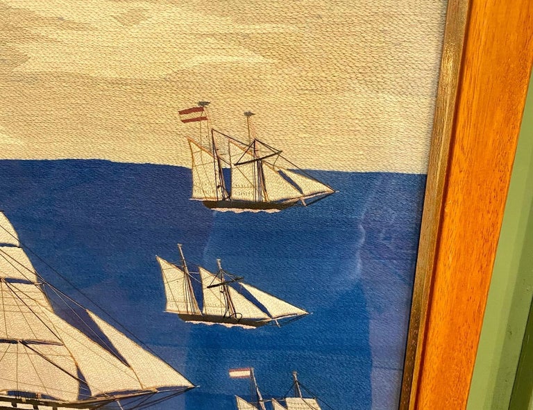 19th Century Sailor's Woolie with Four Ships, circa 1890 For Sale at ...