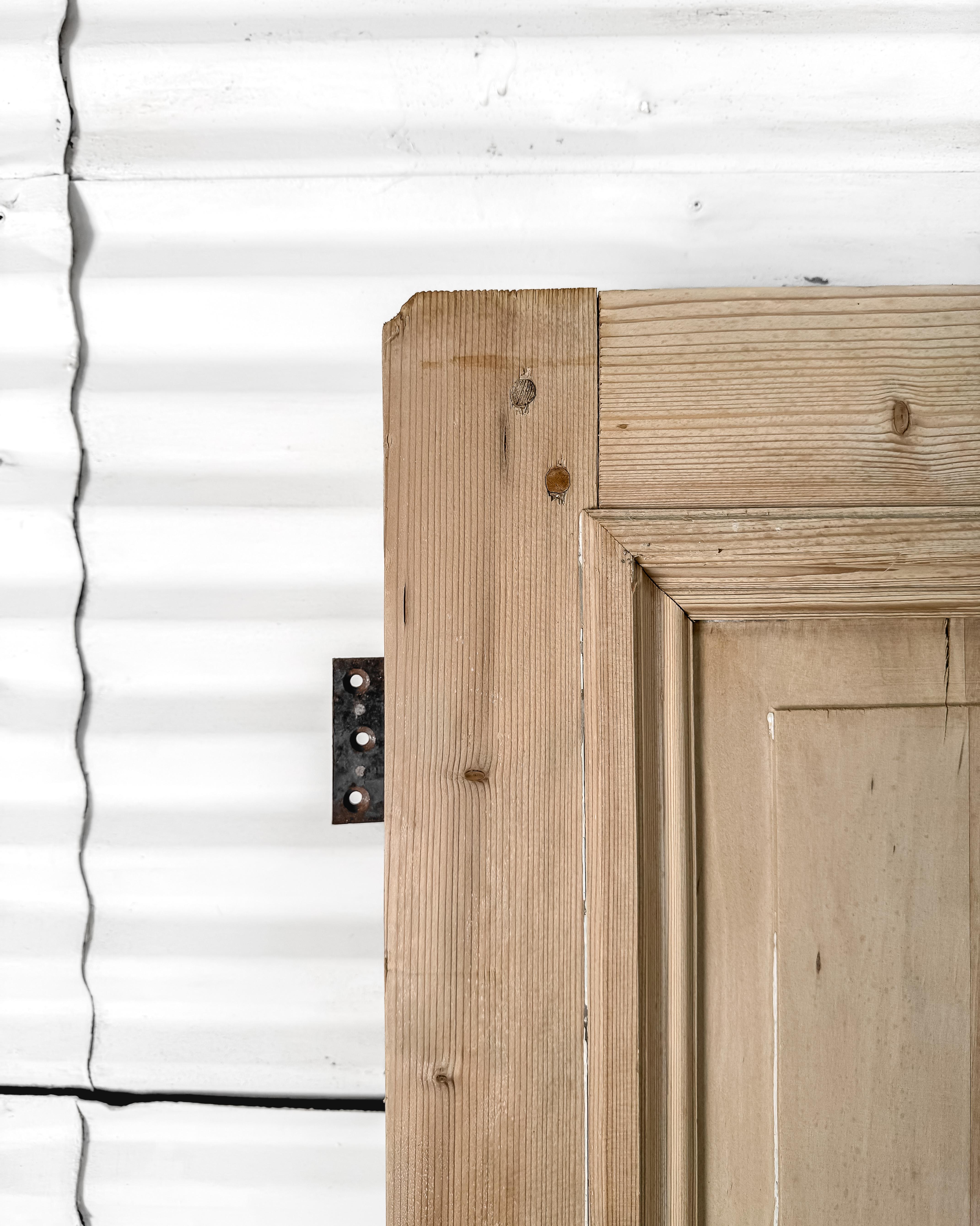 19th Century Salvaged Belgian 2 Panel Interior Pine Door at 1stDibs