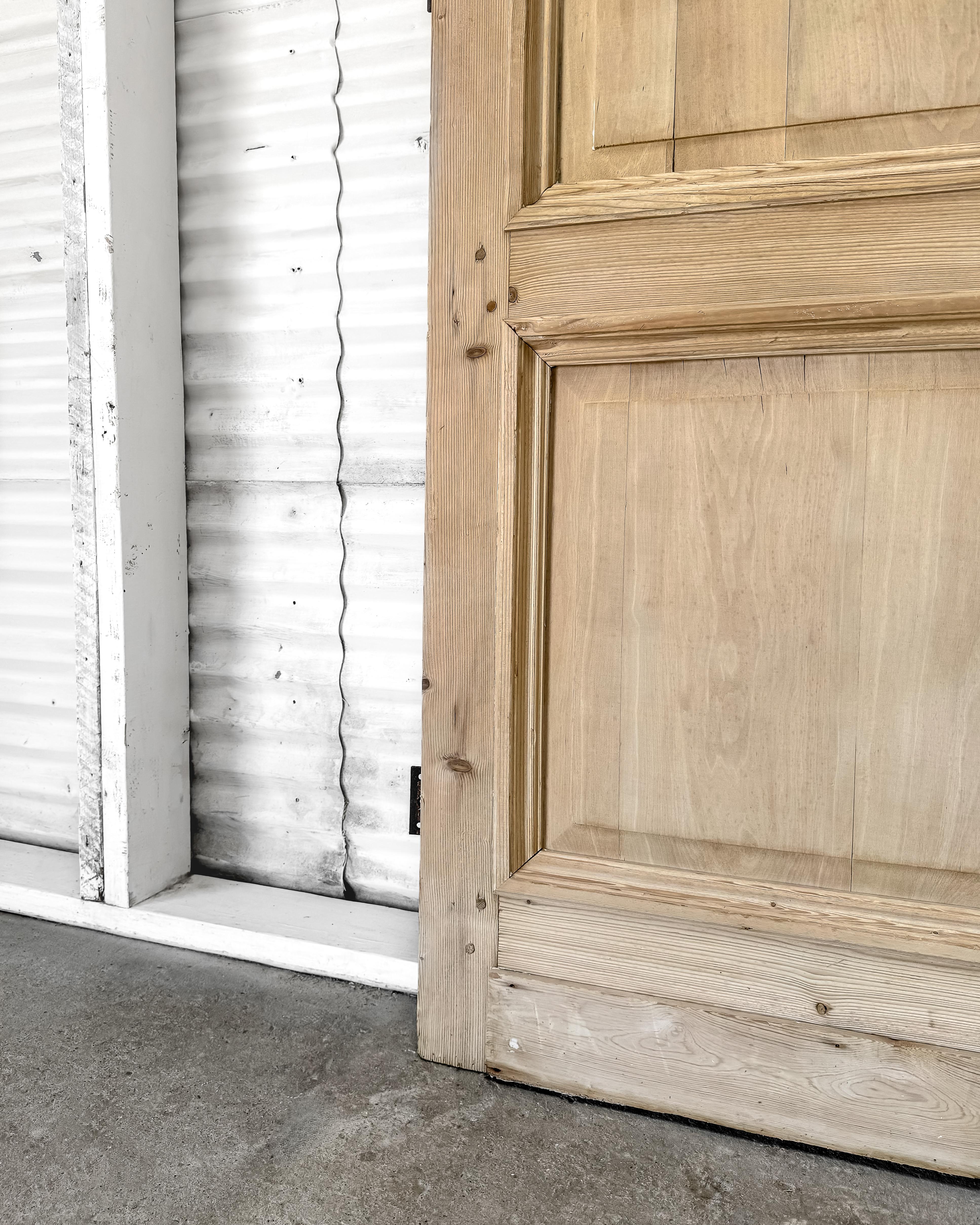 19th Century Salvaged Belgian 2 Panel Interior Pine Door at 1stDibs